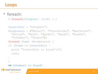 Basic perl programming | PPT