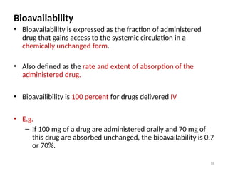 Basic Pharmacokinetics for pharmacy students | PPT
