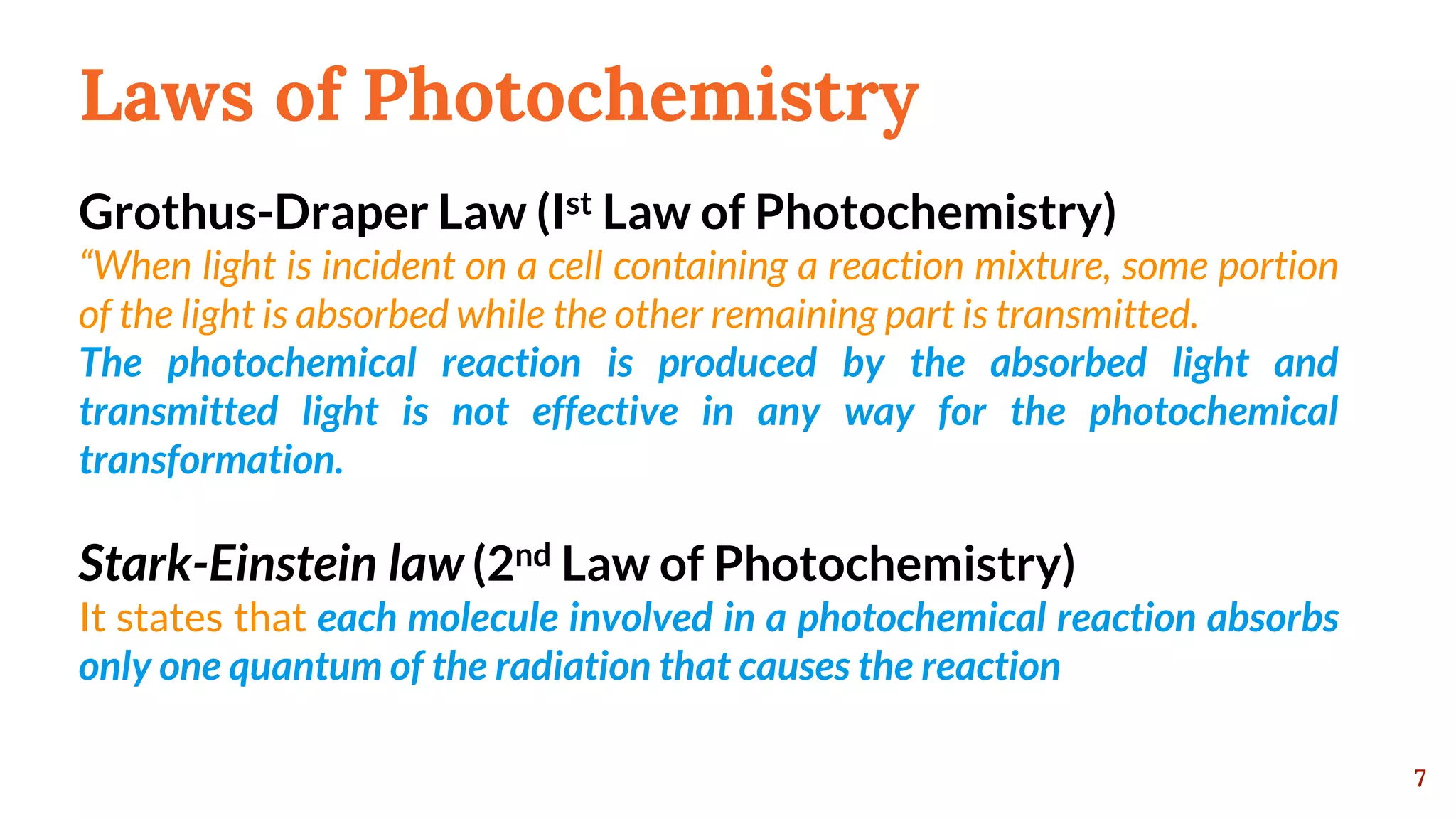 Basic photochemistry | PPTX