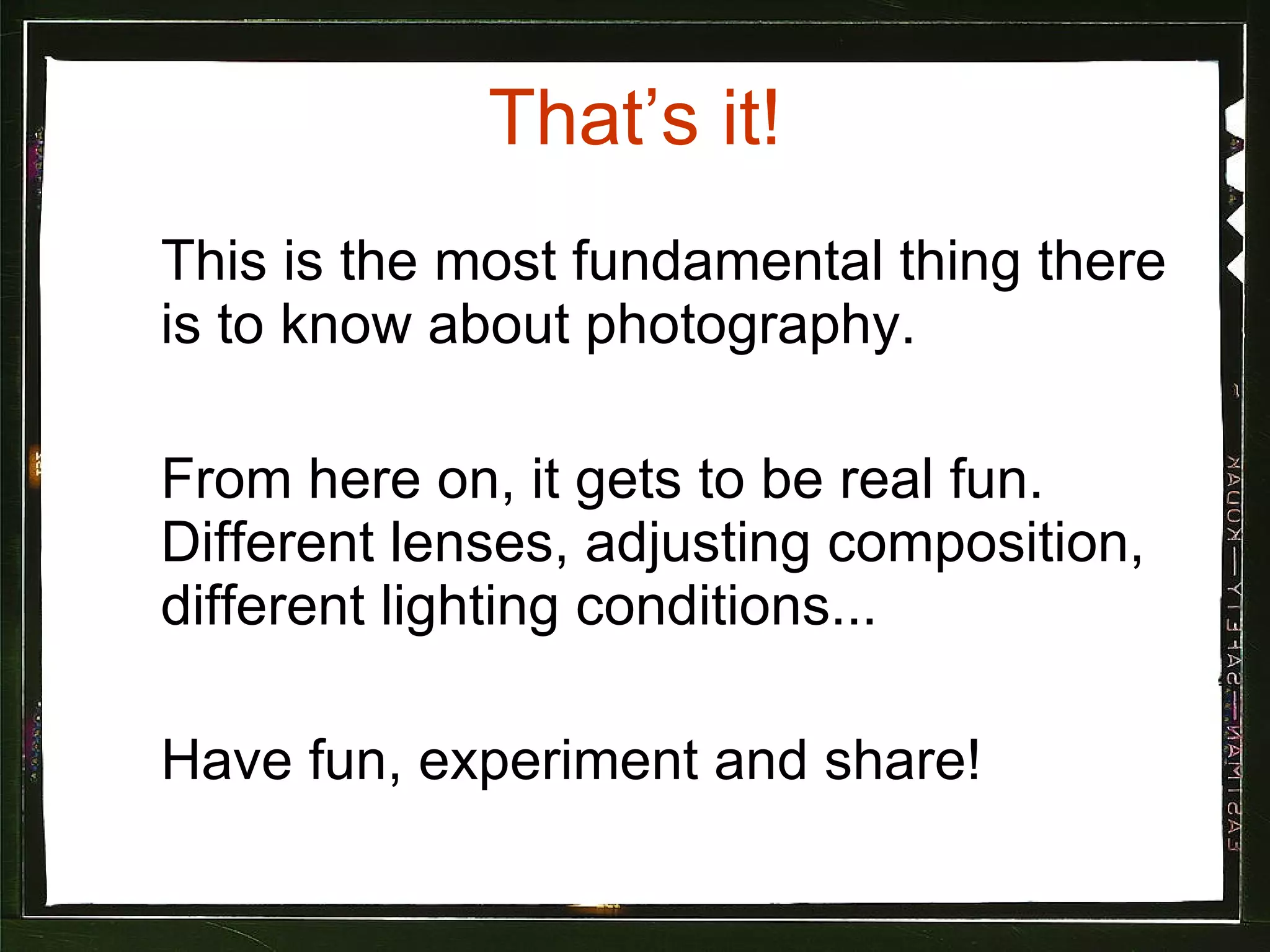 Basic Photography 101 | PPT