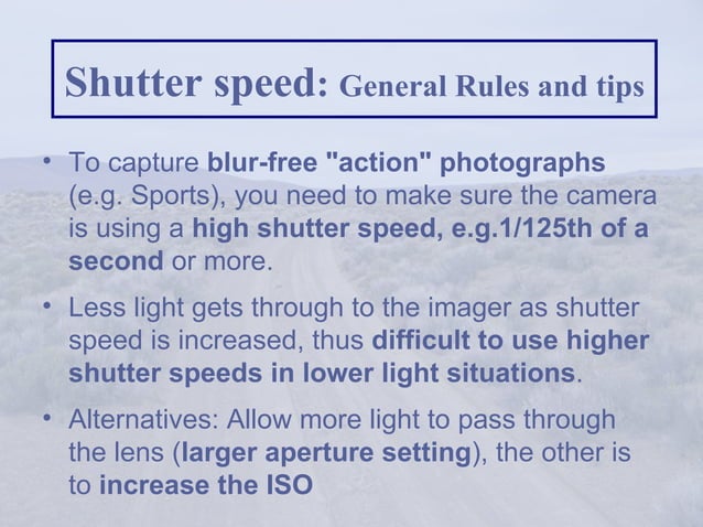 Basic Photography Lesson | PPT