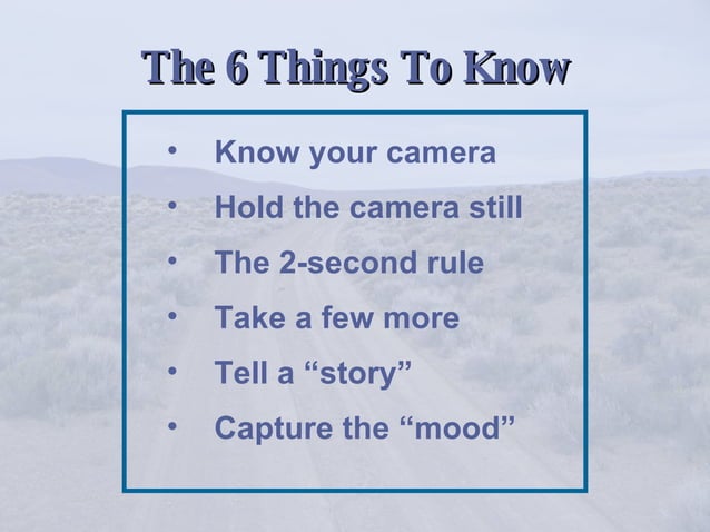 Basic Photography Lesson | PPT