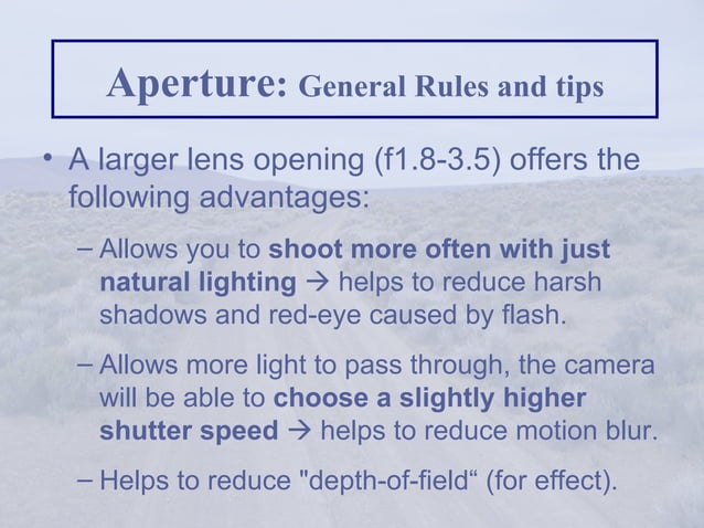 Basic Photography Lesson | PPT