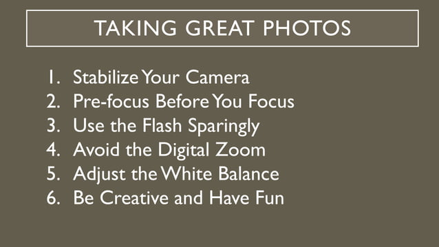 BASIC PHOTOGRAPHY for grade six learners-k to 12 based | PPTX