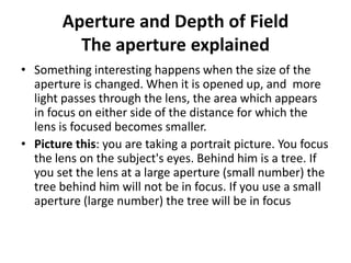 Basic photography aperture and depth-of-field | PPT