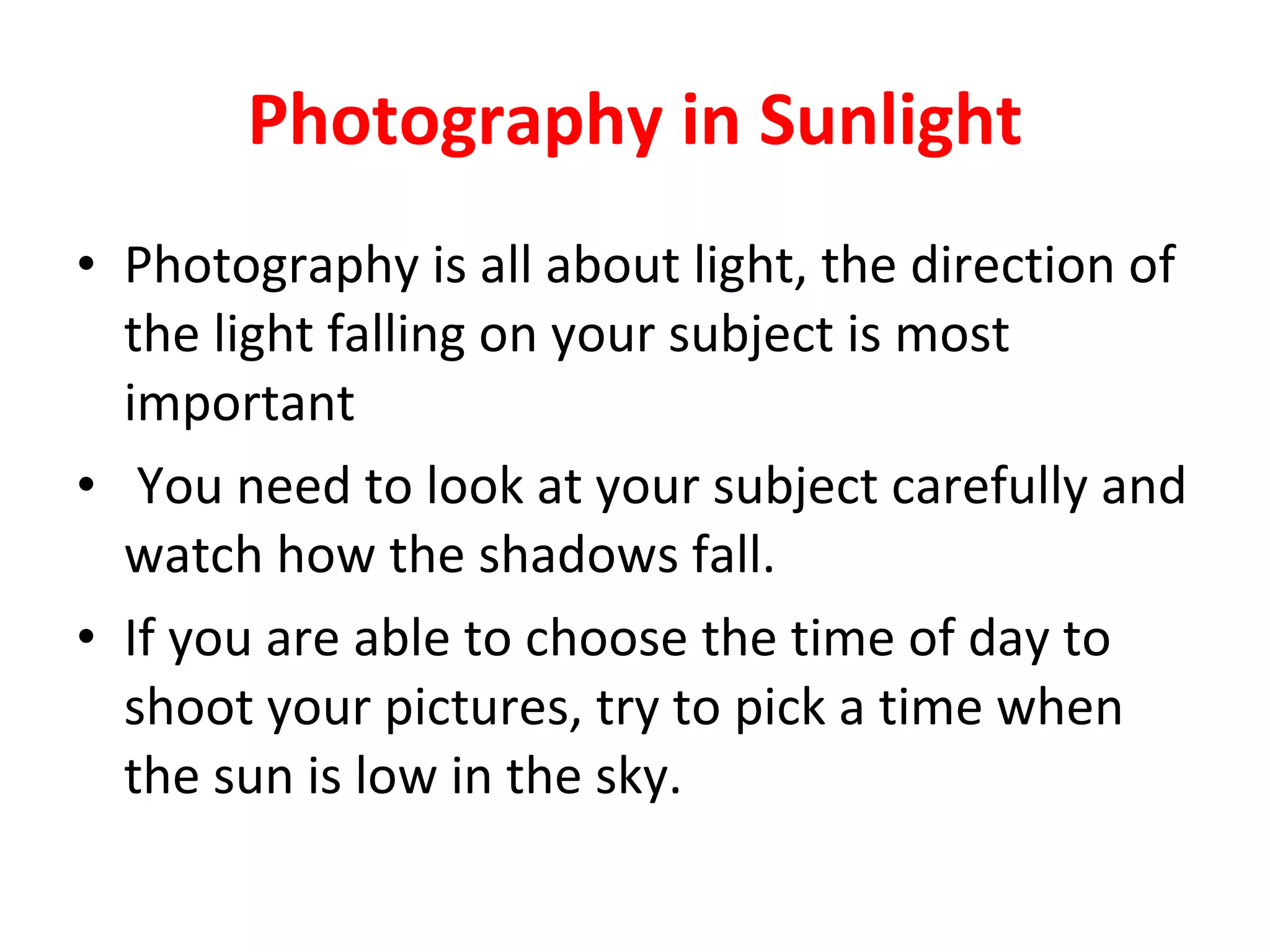 Basic photography lighting | PPT