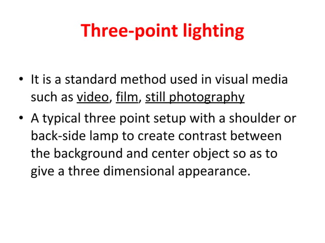 Basic photography lighting | PPT
