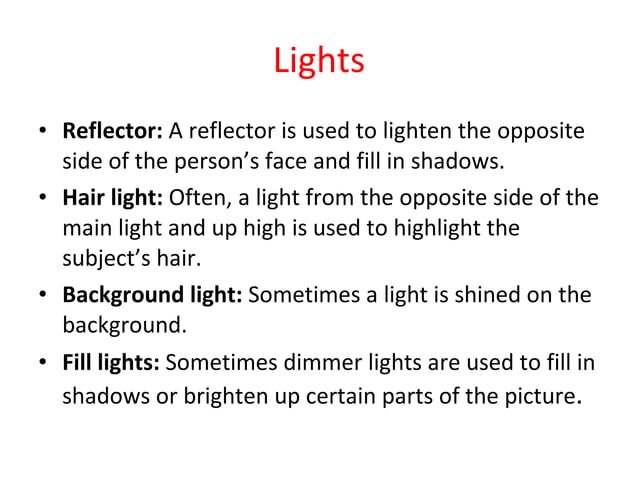 Basic photography lighting | PPT