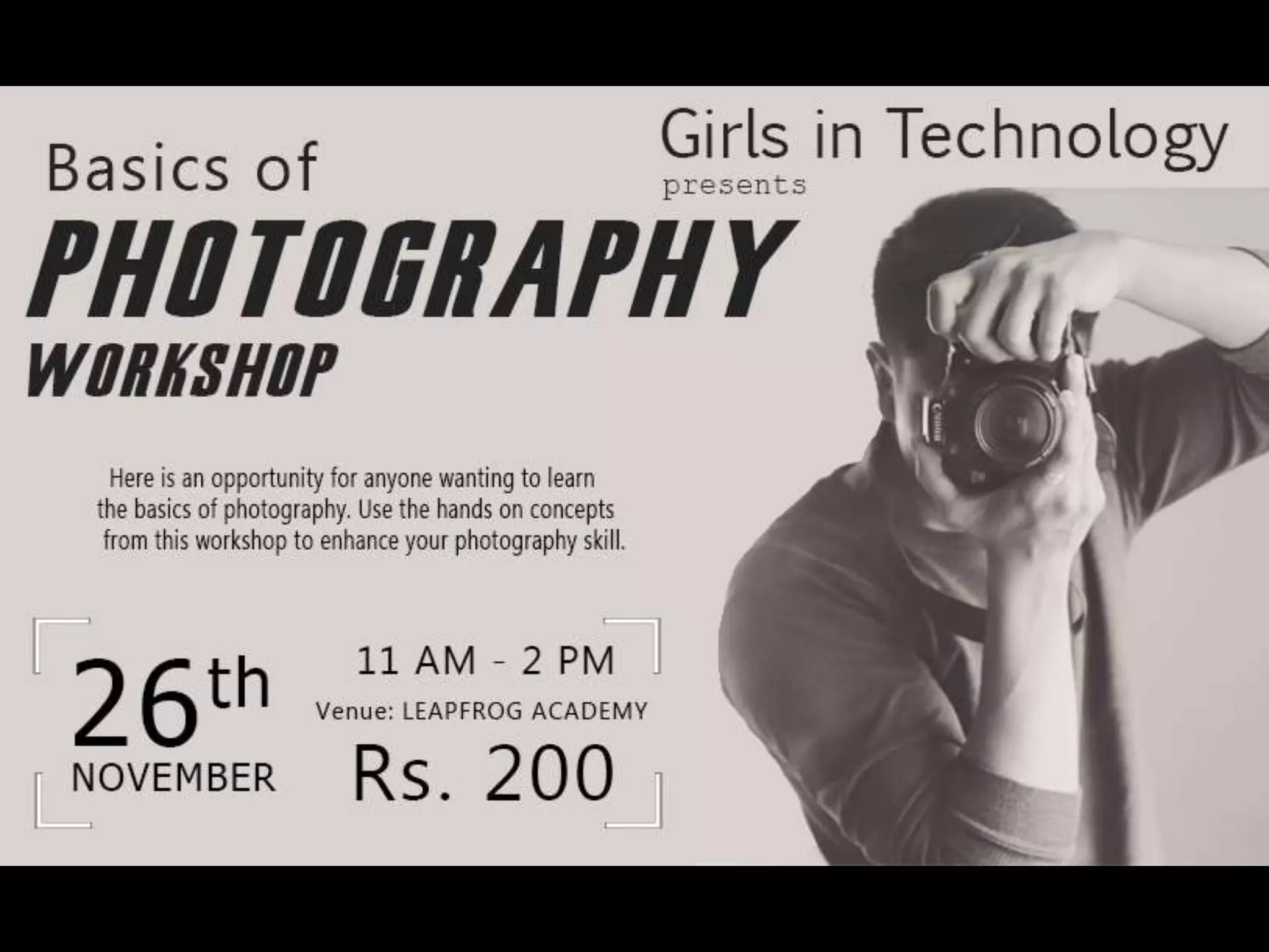 Basic Photography Workshop Presentation | PPTX