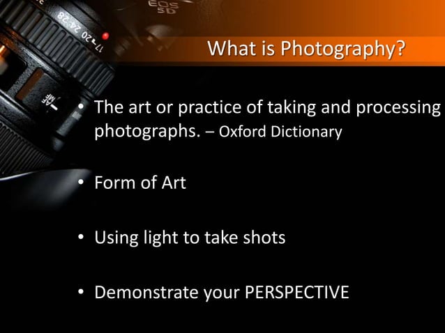 Basic Photography Workshop Presentation | PPTX | Photography | Arts and Crafts