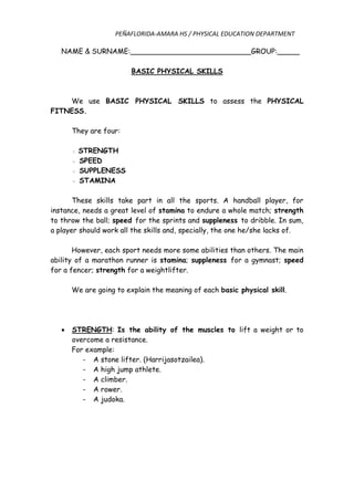 Basic physical skills | PDF