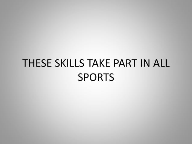 Basic physical skills | PPT