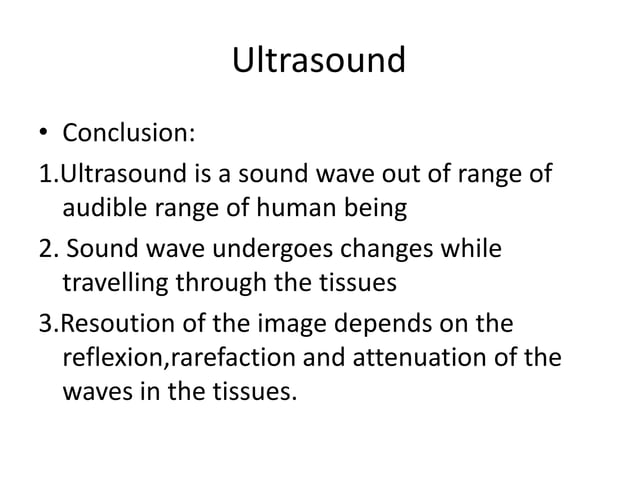 Basic physics of ultrasound imaging | PPTX