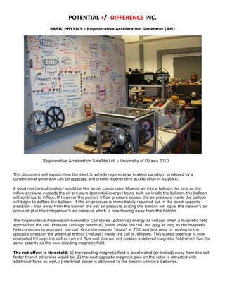 Basic Physics Regenerative Acceleration Generator Technology | PDF