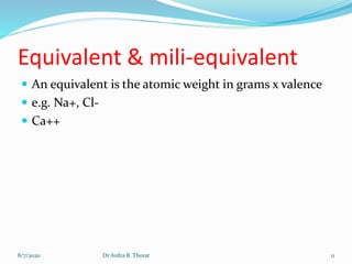 Basic physiology of Body Fluids | PPTX