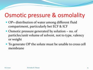 Basic physiology of Body Fluids | PPTX