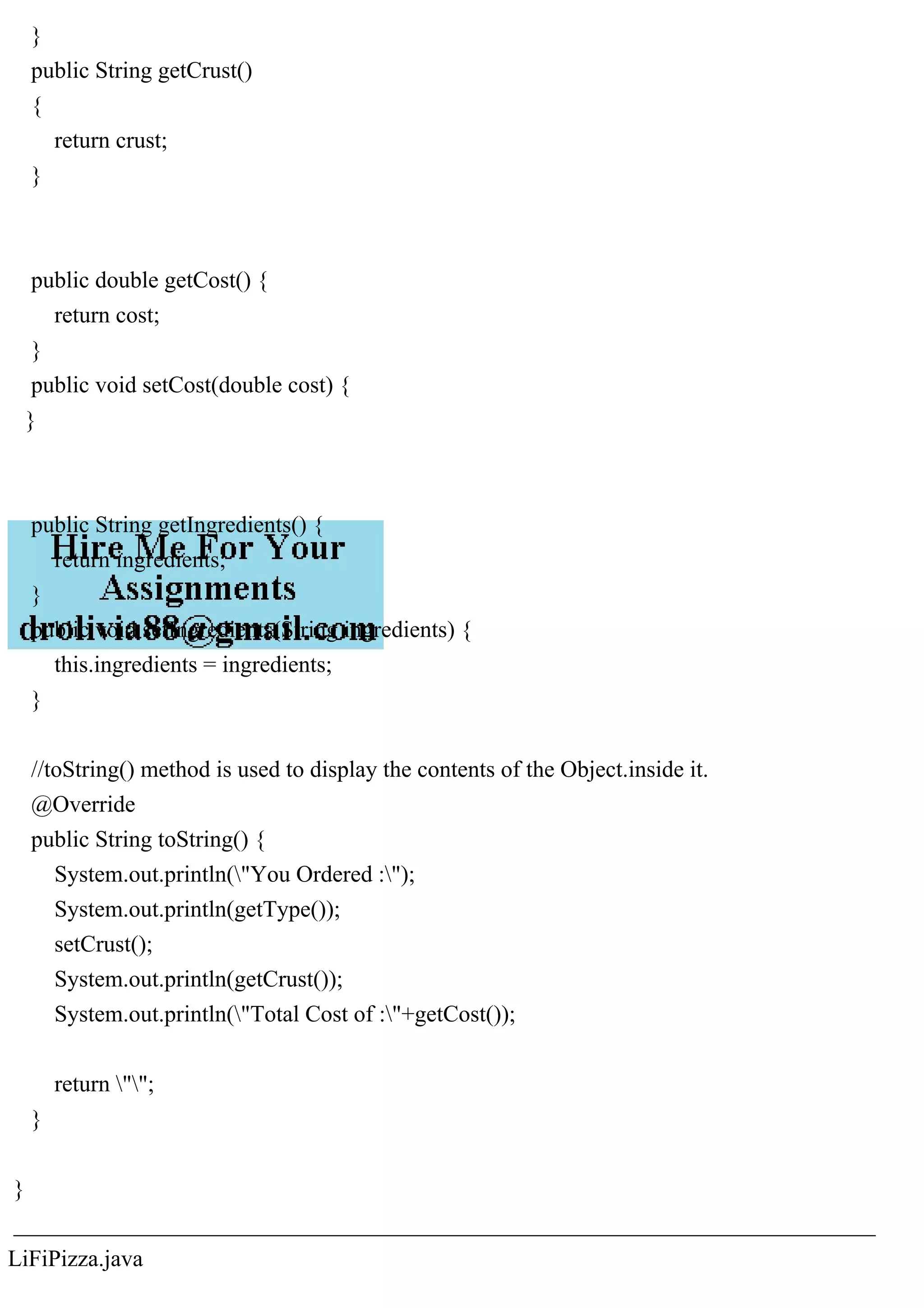 BasicPizza.javapublic class BasicPizza { Declaring instance .pdf