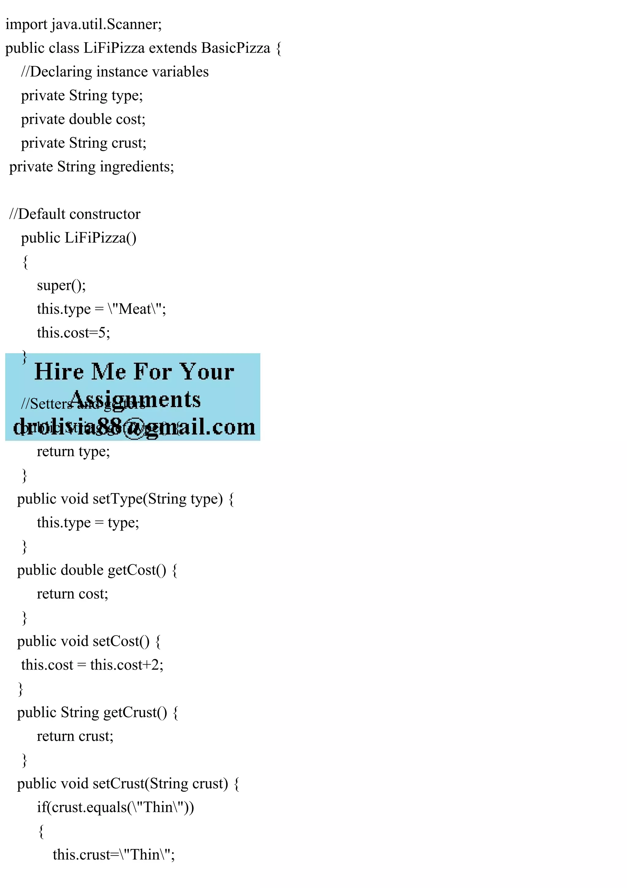 BasicPizza.javapublic class BasicPizza { Declaring instance .pdf