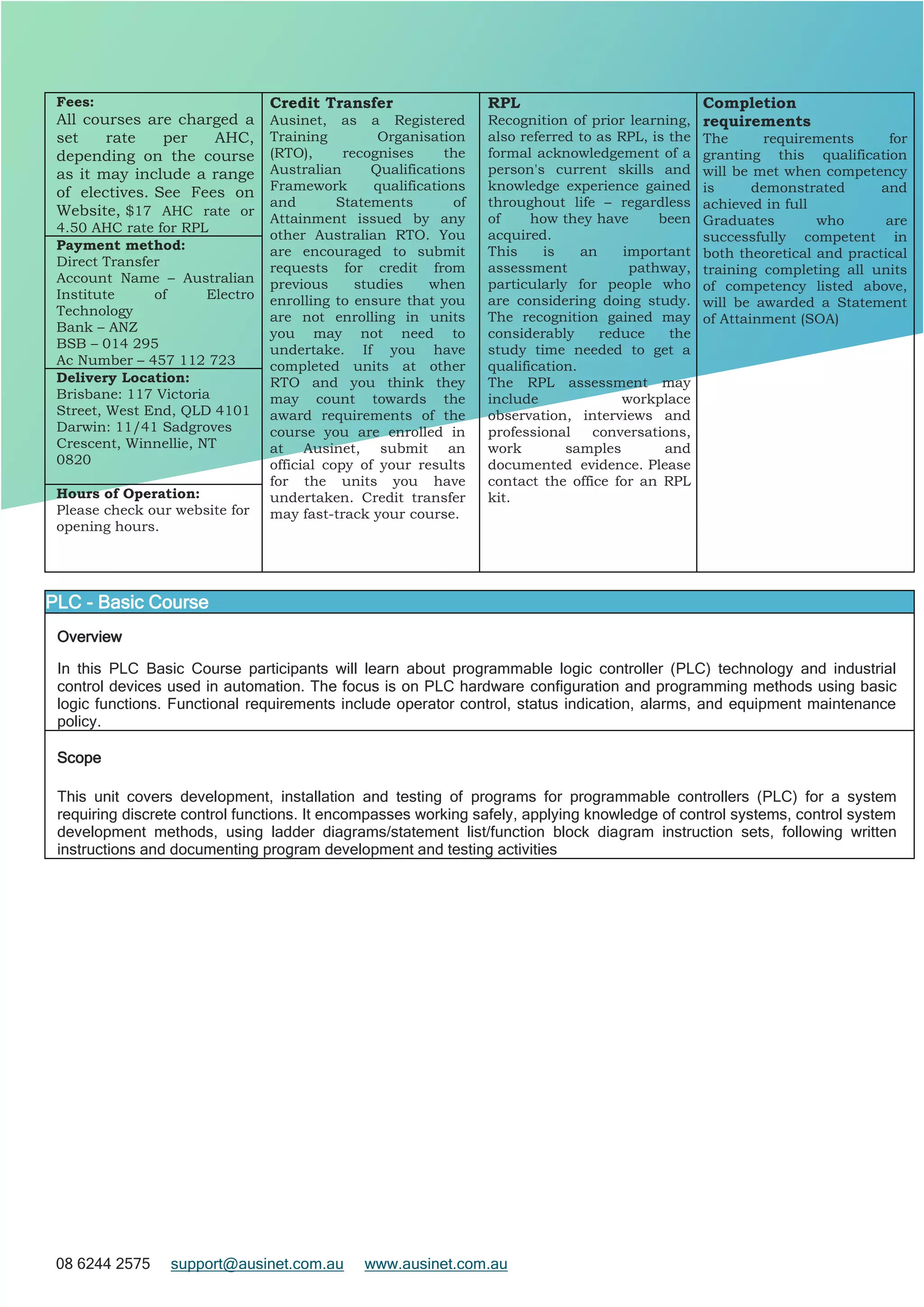 Basic plc course | PDF