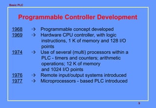 Basic PLC for programming and knowledge .ppt