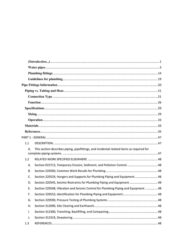 Basic plumbing manual | PDF