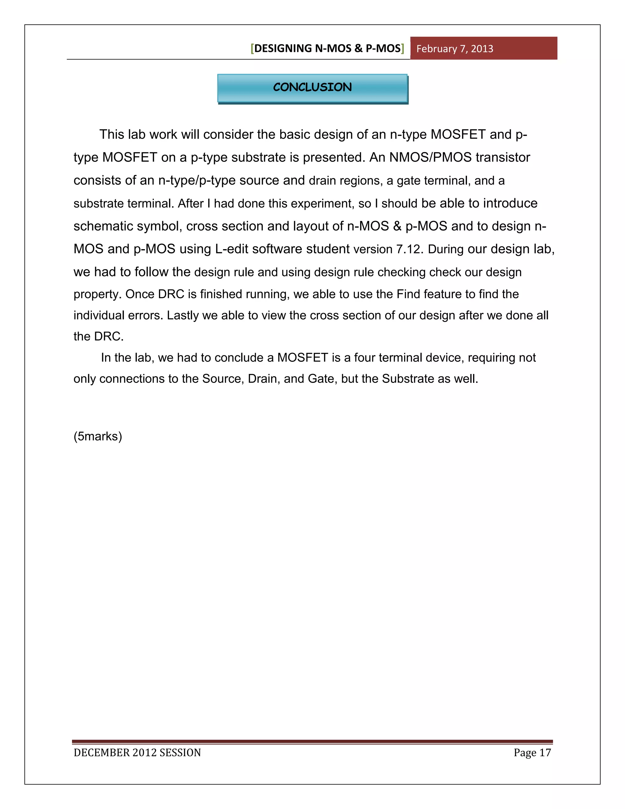 Basic pmos nmos_design | PDF