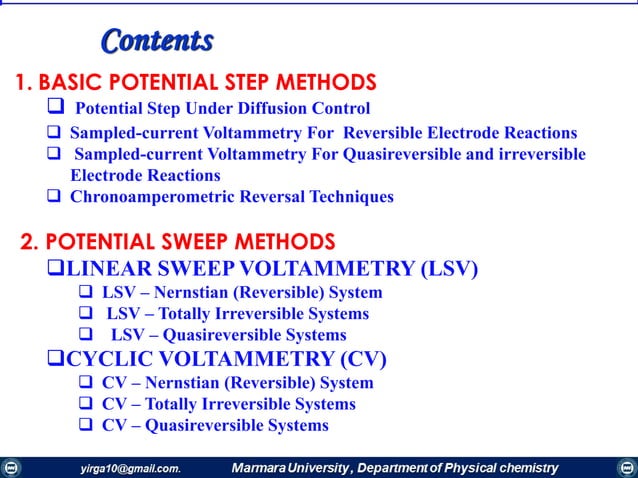 Basic potential step and sweep methods | PDF