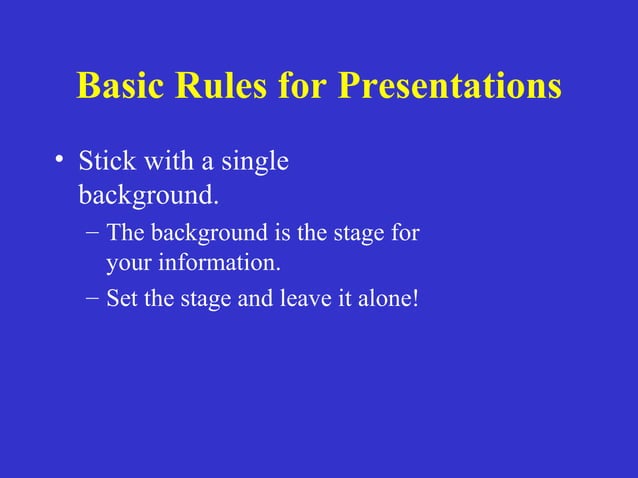 Basic Power Point Guidelines | PPT
