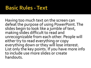 Basic power point guidelines | PPTX | Desktop Publishing | Computer ...