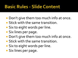 Basic power point guidelines | PPTX | Desktop Publishing | Computer ...