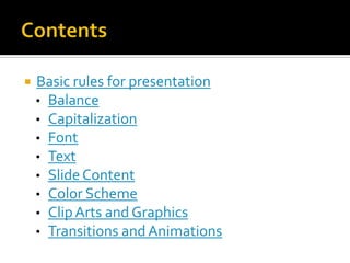 Basic power point guidelines | PPTX | Desktop Publishing | Computer ...