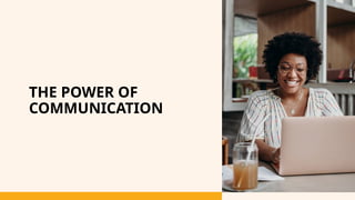 Basic presentation template for The power of communication | PPTX