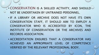 Basic Preservation for Library and Archive Collections | PPTX