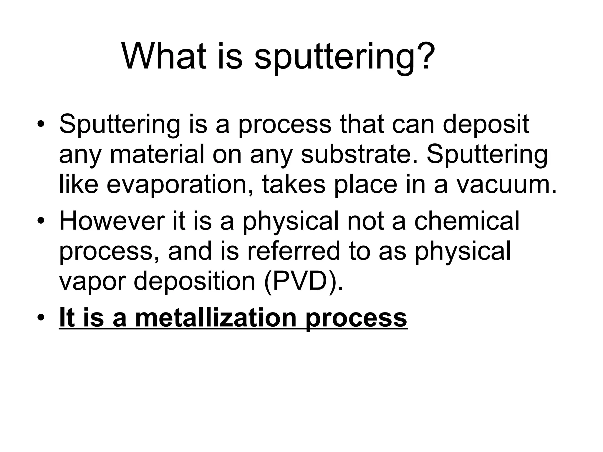 Basic Preventive Maintenance On Sputtering Systems | PPT