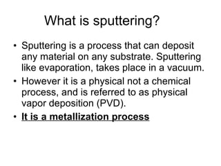Basic Preventive Maintenance On Sputtering Systems | PPT