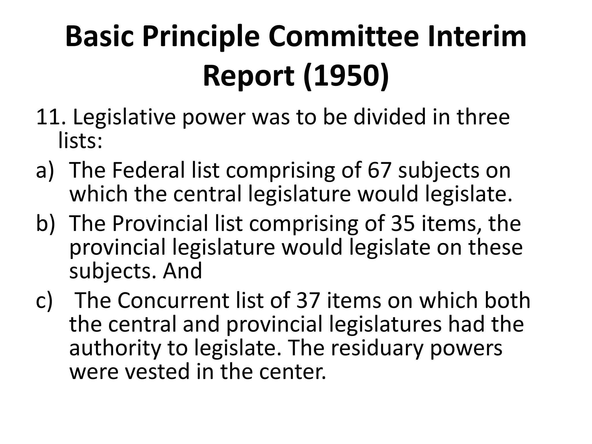Basic principle committee_interim_report_1950 | PPTX