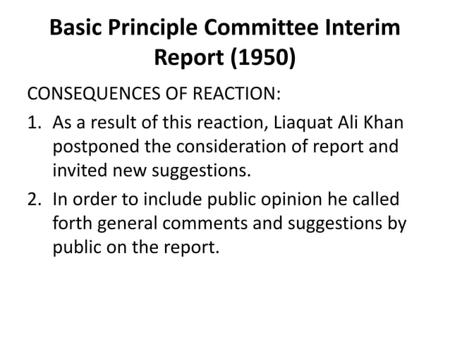 Basic principle committee_interim_report_1950 | PPTX | Law