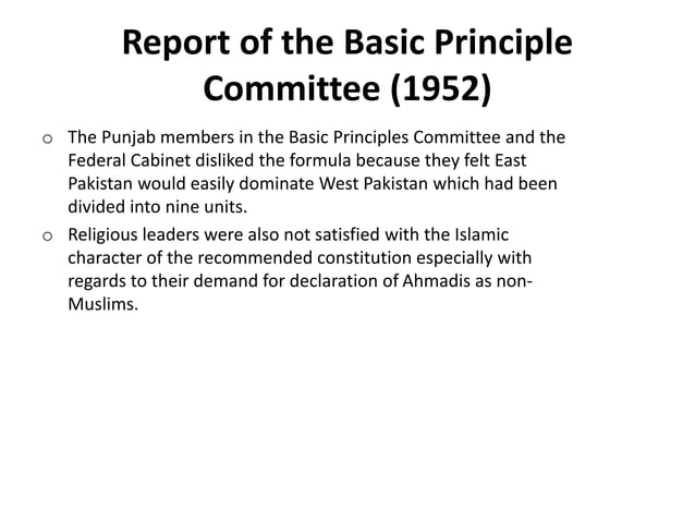 Basic principle committee_interim_report_1950 | PPTX | Law