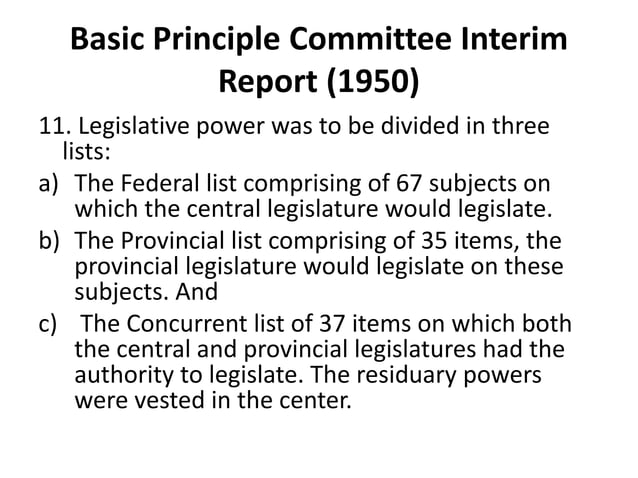 Basic principle committee_interim_report_1950 | PPTX | Law