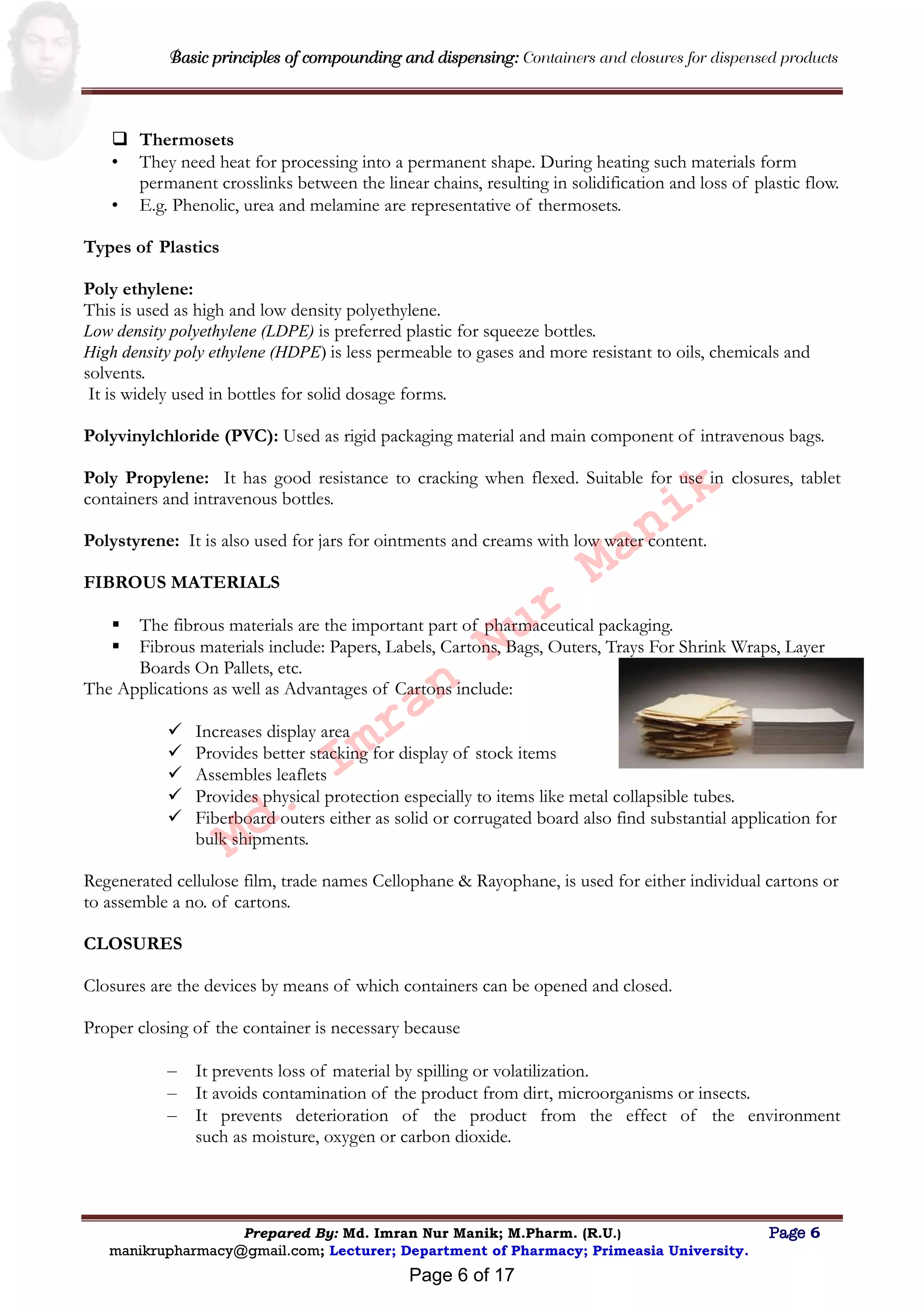 Basic principles of compounding and dispensing MANIK | PDF