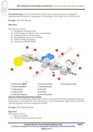 Basic principles of compounding and dispensing MANIK | PDF