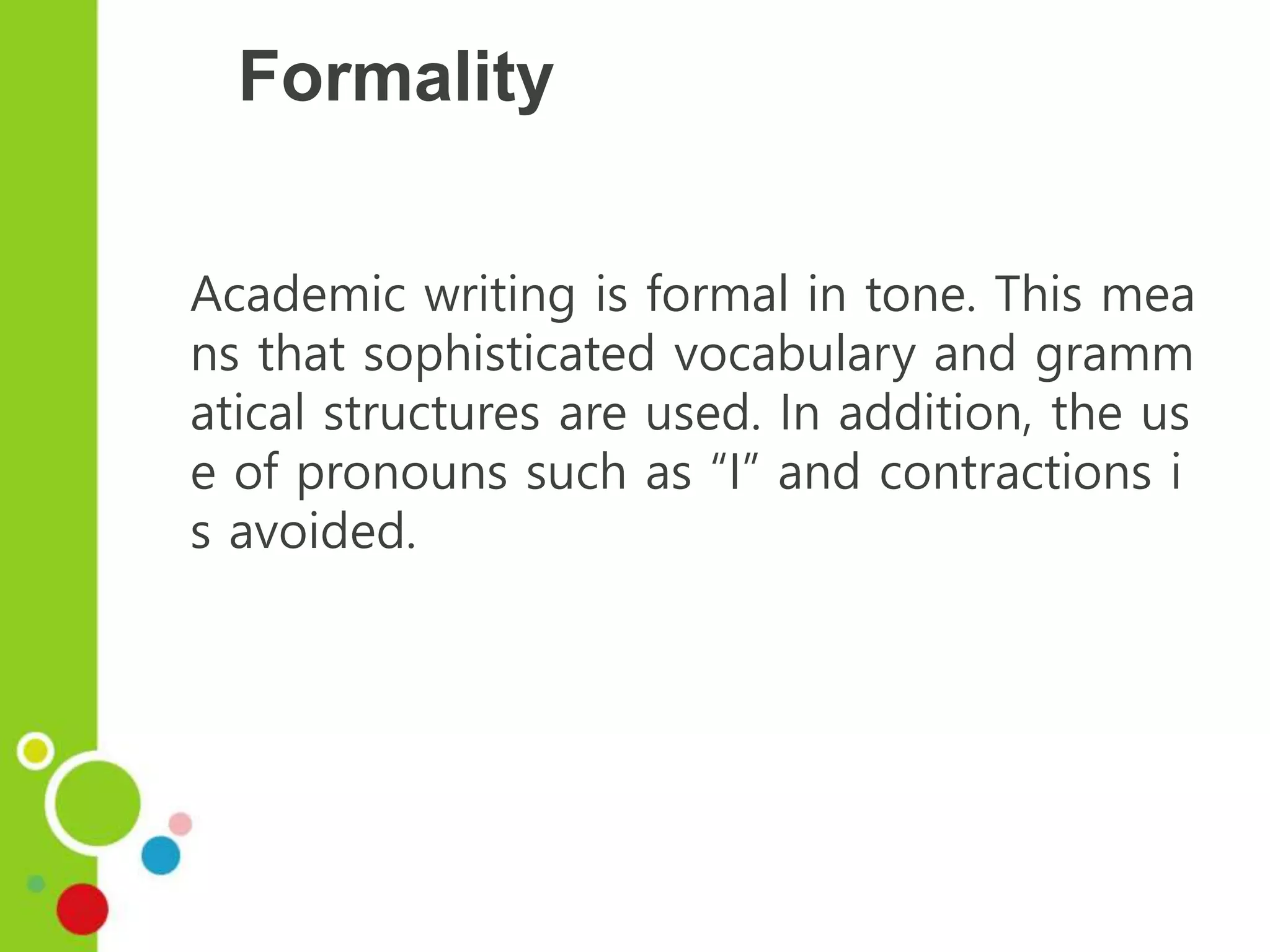 Basic principle of academic writing | PPTX