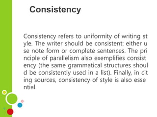 Basic principle of academic writing | PPTX