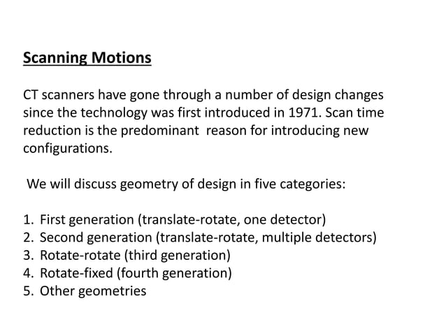 Basic principle of ct and ct generations | PPTX | Medical Tests ...