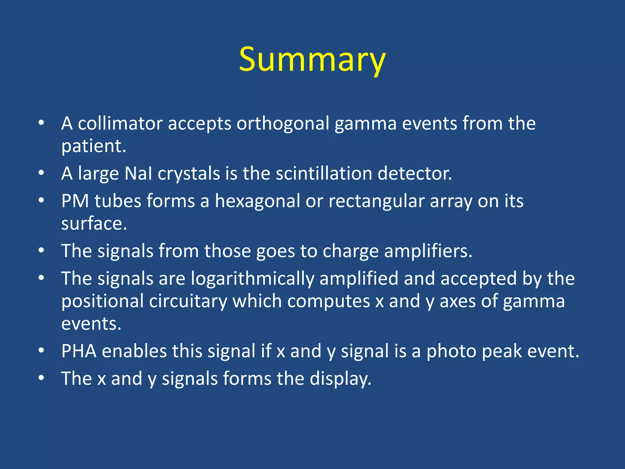 Basic principle of gamma camera | PPTX