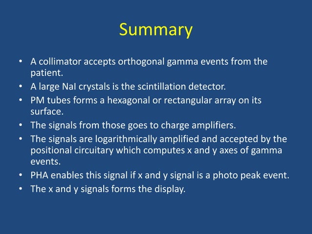 Basic principle of gamma camera | PPTX | Physics | Science