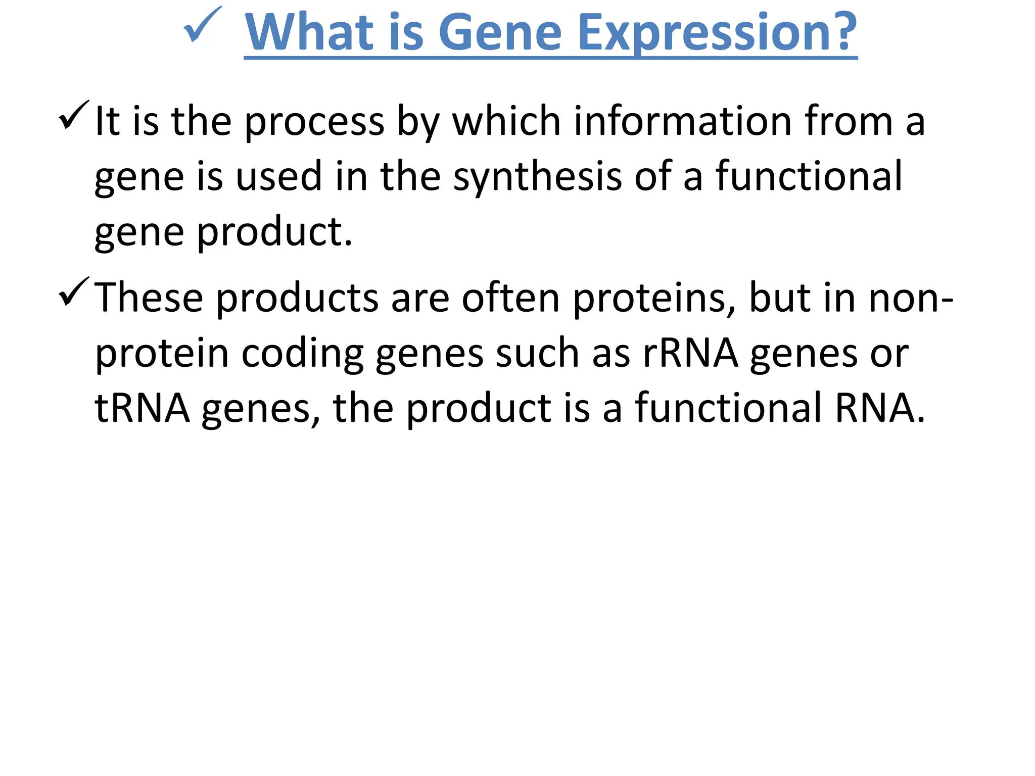 Basic principle of gene expression & methods of | PPTX
