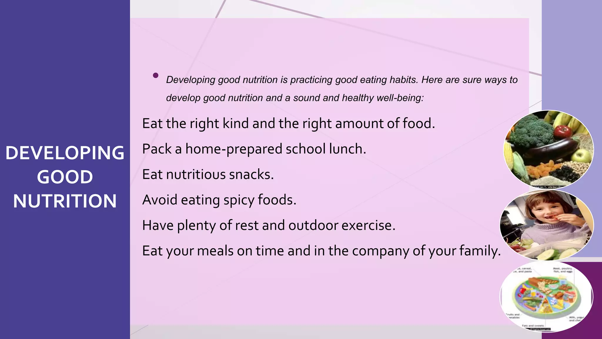 Basic principle of good and proper nutrition | PPTX