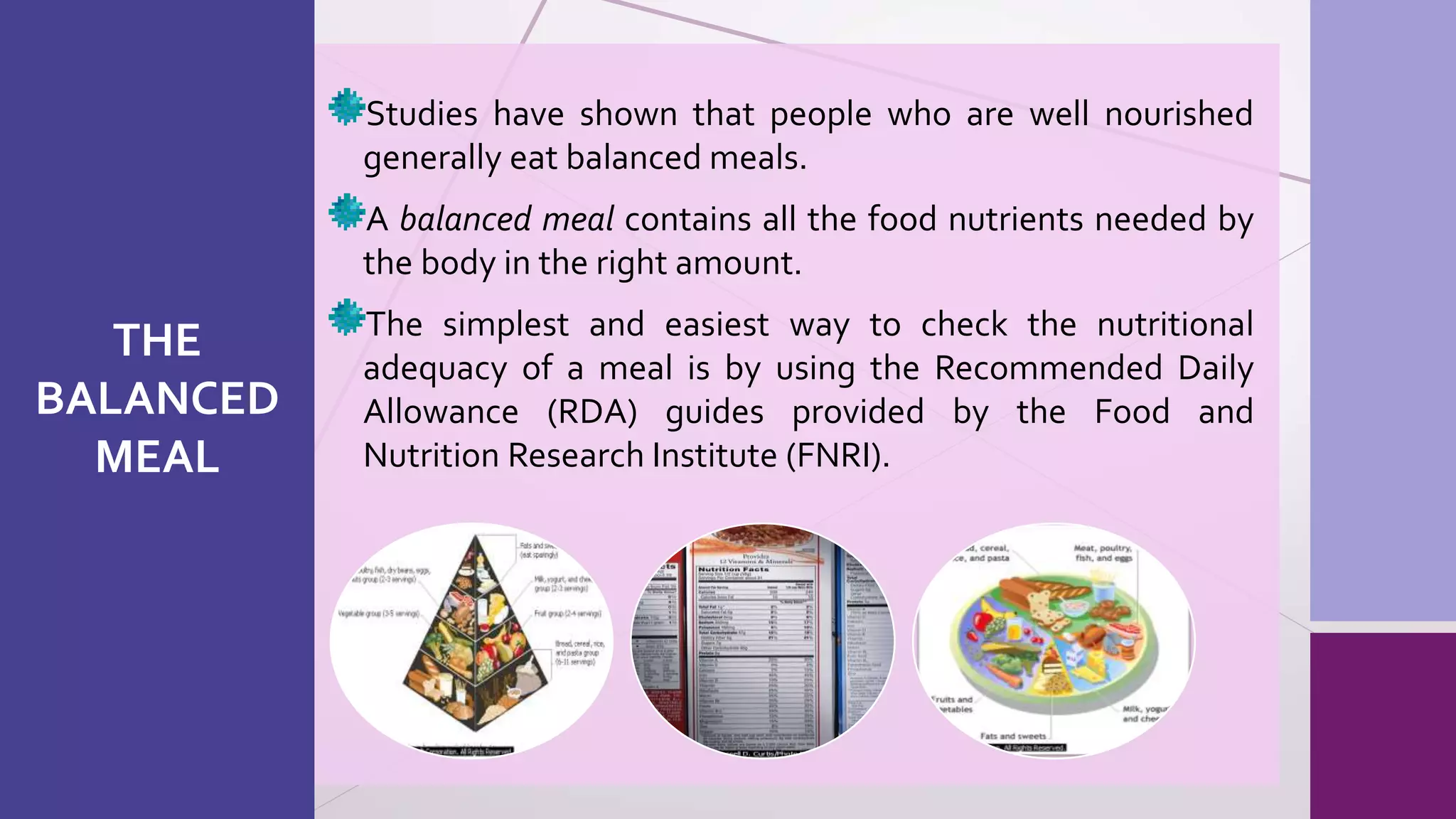 Basic principle of good and proper nutrition | PPTX