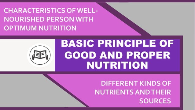 Basic principle of good and proper nutrition | PPTX